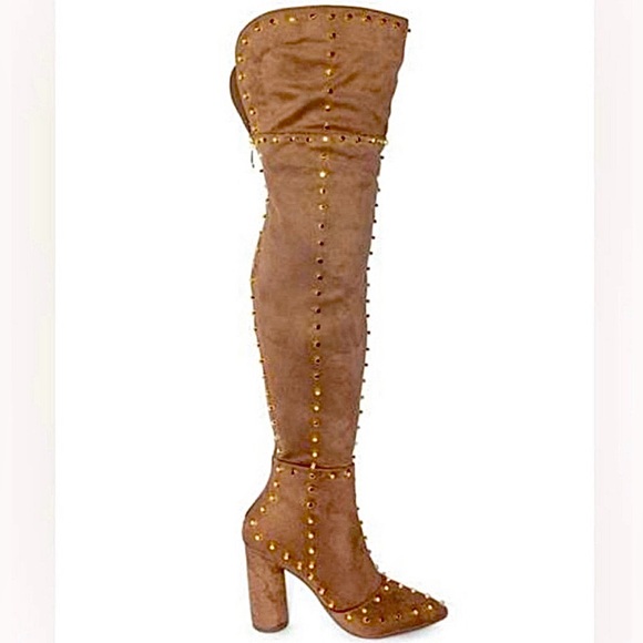 VENUS | Shoes | Venus High Heel Boots Studded Over The Knee Super Sexy ...